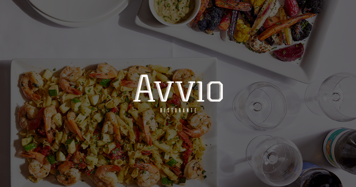 Avvio Ristorante Menu | In Person Dining, Delivery & Take Out | Cranston, RI